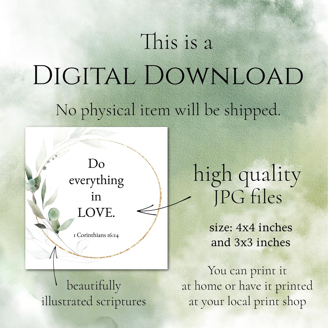 LOVE Scripture Cards Printable, LOVE Bible Verse Cards, Wedding ...