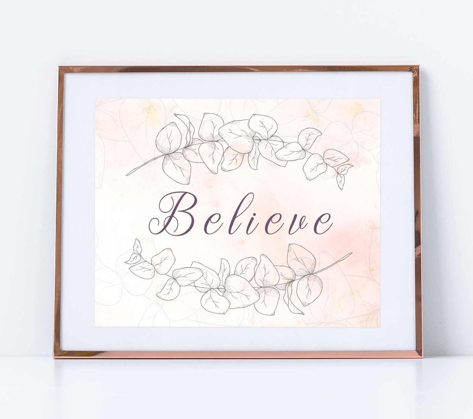 BELIEVE Printable Wall Art Printable BELIEVE Wall Art | Etsy
