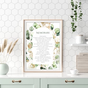 Memorare Prayer to Virgin Mary Printable, Memorare to the Blessed ...