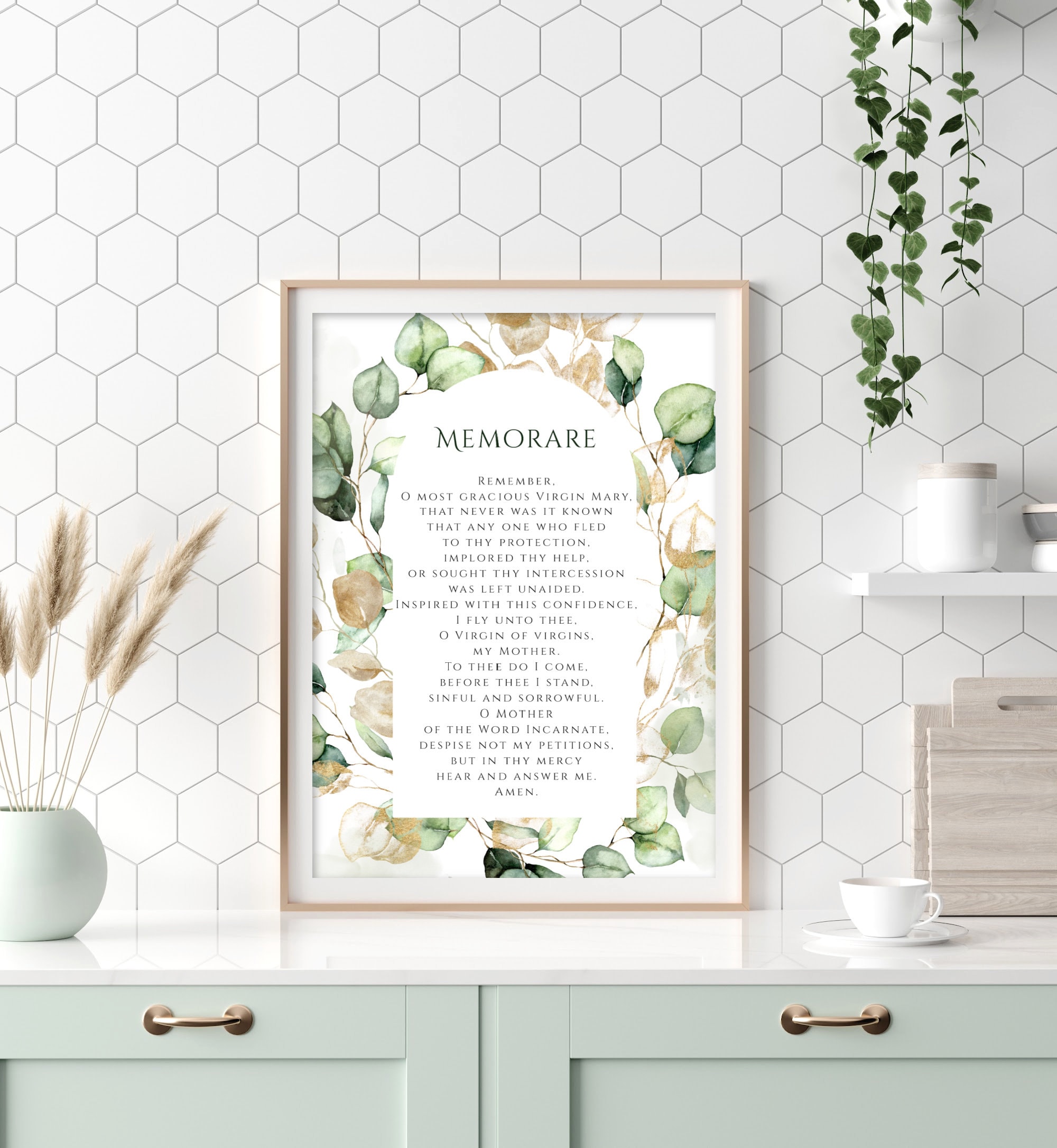 Memorare Prayer to Virgin Mary Printable, Memorare to the Blessed ...