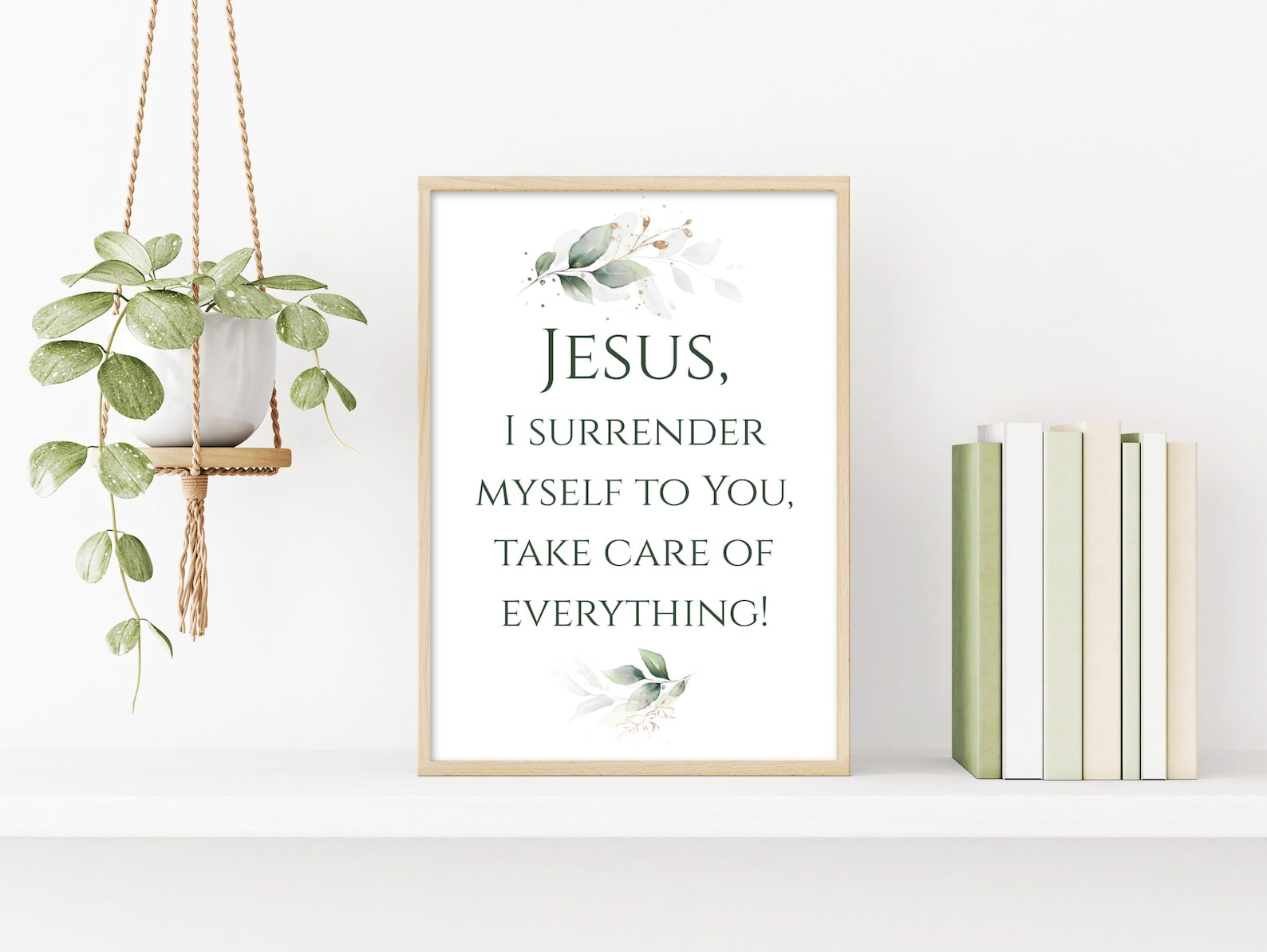 Jesus I Surrender Myself to You Print, Surrender Prayer Wall Art ...