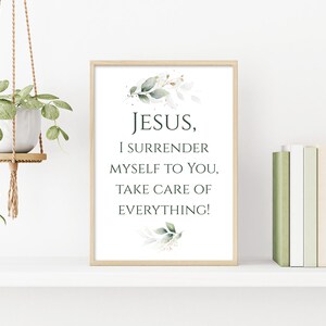 Jesus I Surrender Myself to You Print, Surrender Prayer Wall Art ...