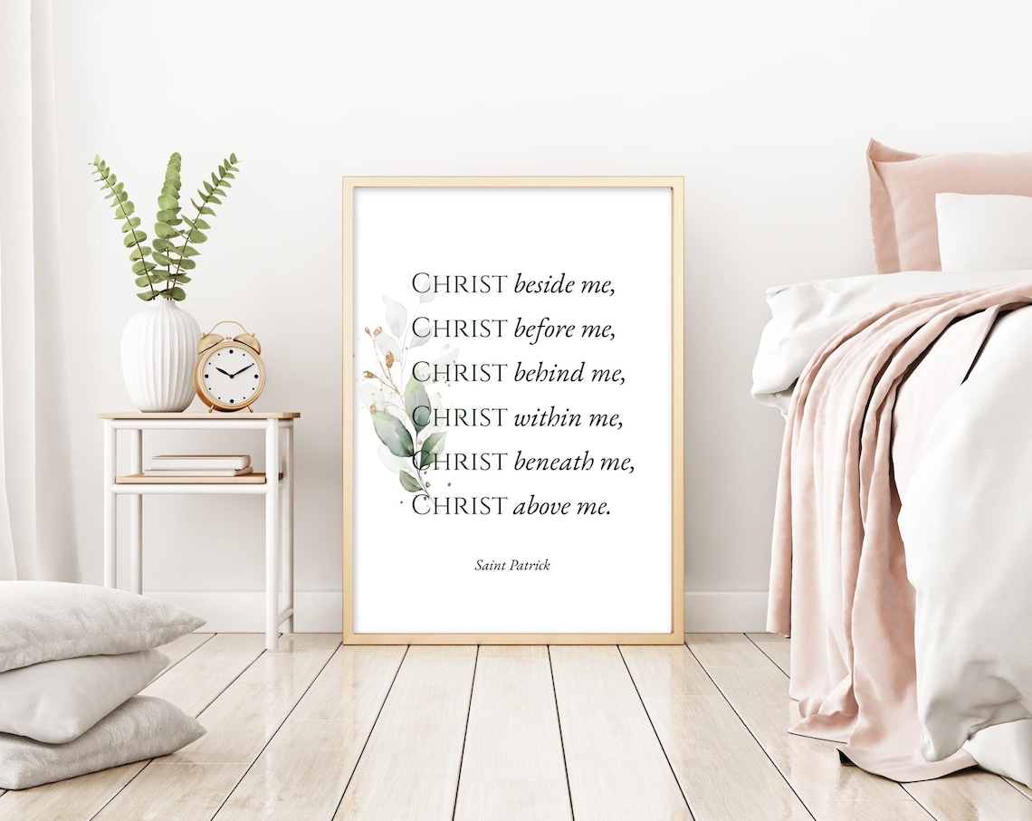Christ With Me Prayer Printable, St Patrick Breastplate Prayer Digital ...