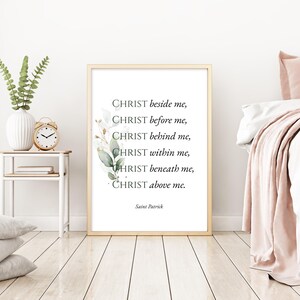 Christ With Me Prayer Printable, St Patrick Breastplate Prayer Digital ...