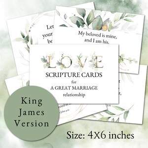 LOVE Scripture Cards KJV Printable, Wedding Bible Verses, Marriage ...