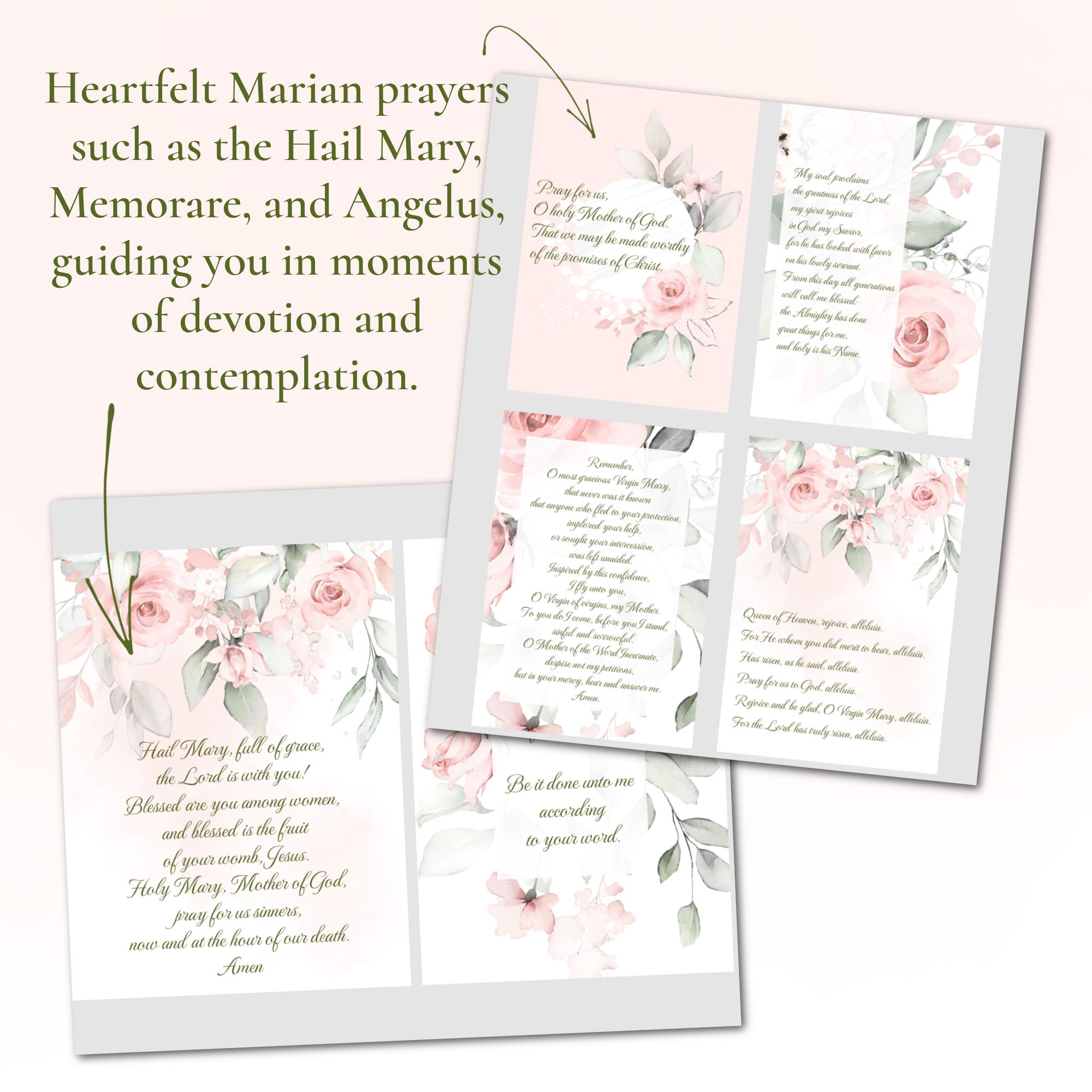Virgin Mary Prayer Journal Kit Printable, Marian Prayer, Marian ...