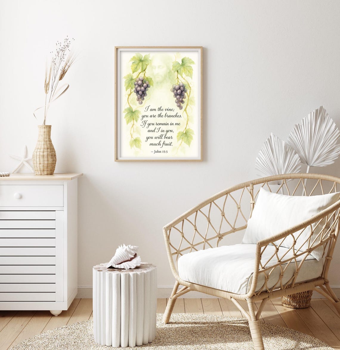 I Am the Vine Poster Printable, John 15:5 Poster Printable Wall Art, I ...