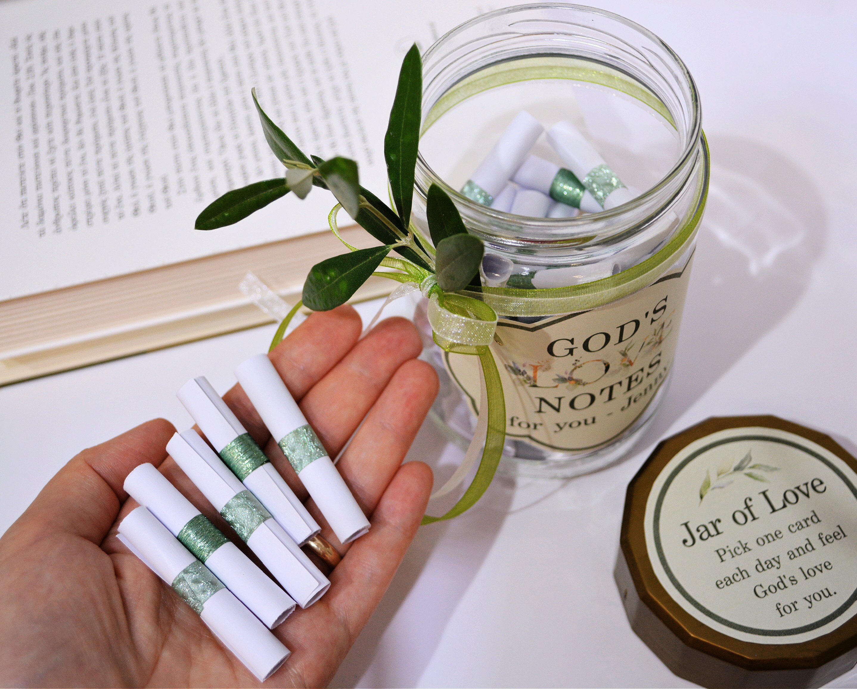 Personalized Scripture Cards Jar DIY, God's Love Notes Scripture Cards ...