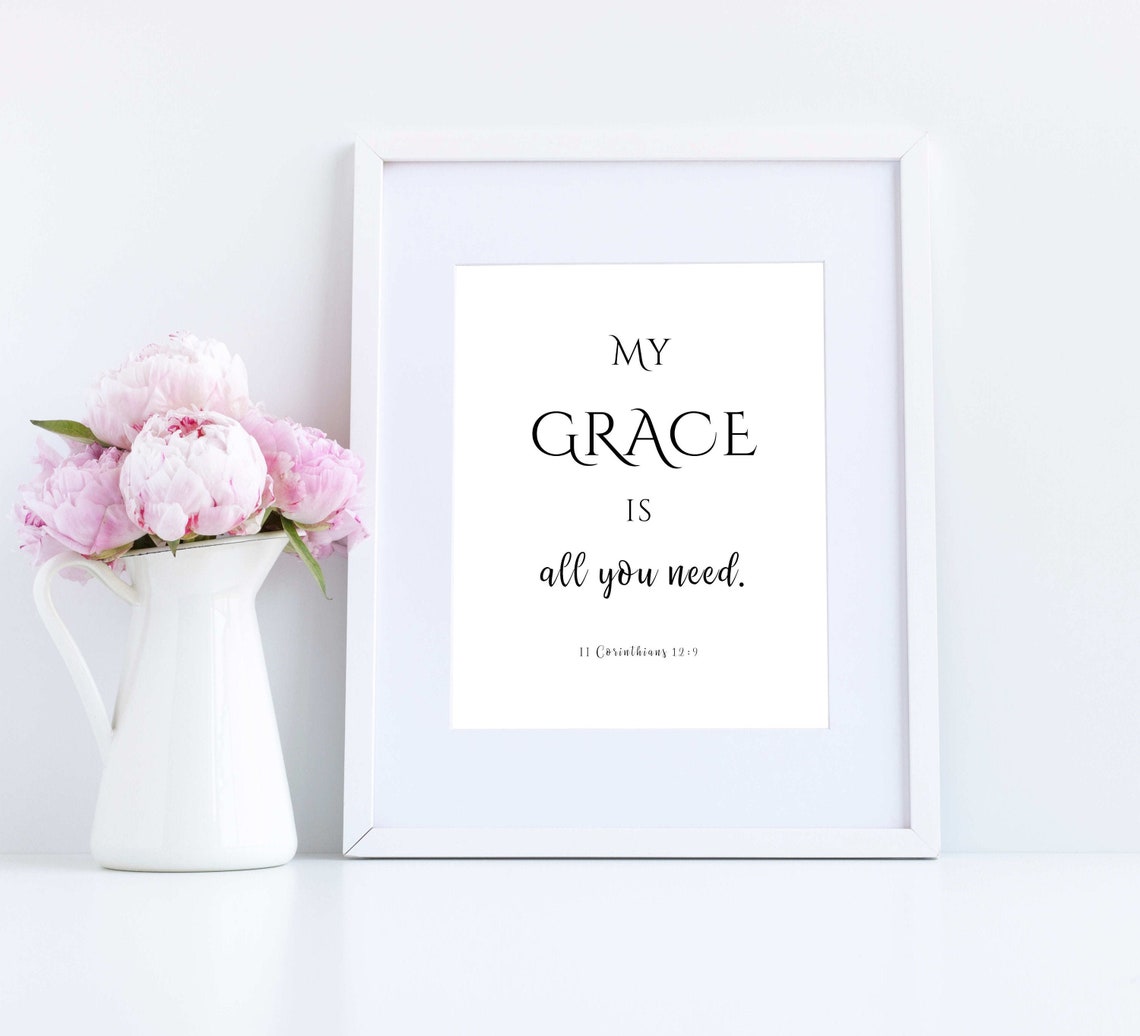 My Grace is All You Need Printable Scripture Printable Bible - Etsy