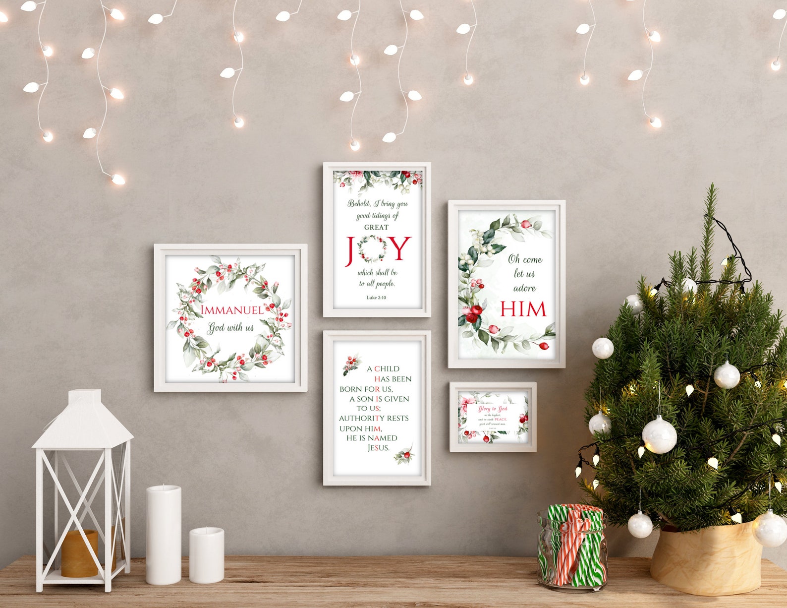 Christmas Bible Verse Printables, Christmas Wall Art Bundle Printable ...