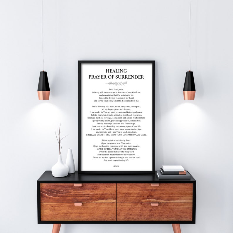 Prayer of Surrender Printable, Surrender Prayer, Healing Prayer ...