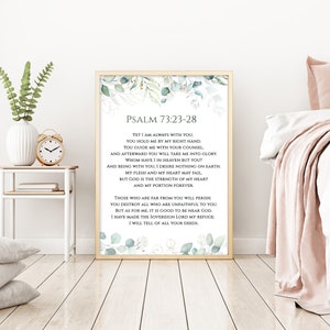Psalm 73:23-28 Printable, Psalm 73 Wall Art, I Am Always With You, 73rd ...