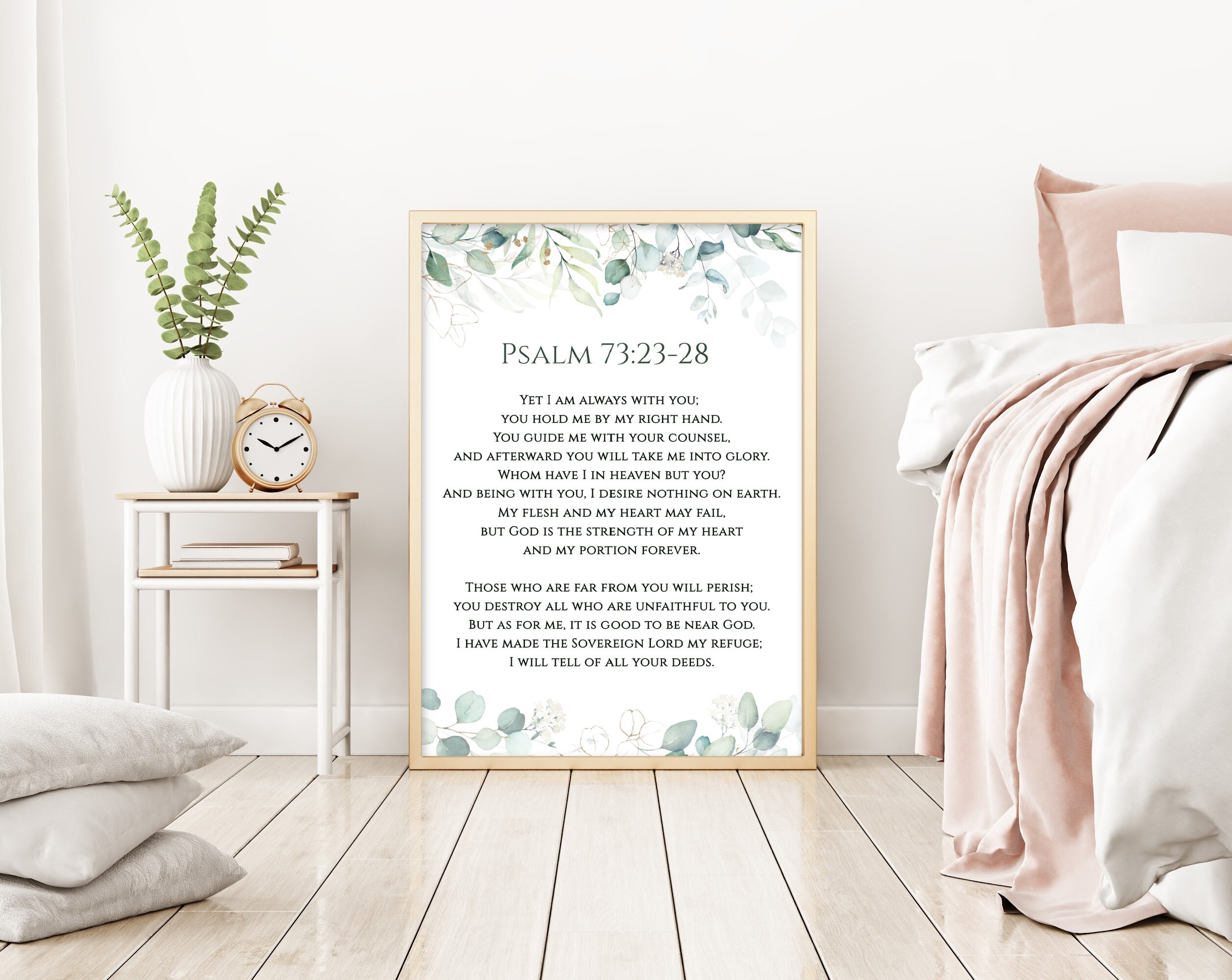 Psalm 73:23-28 Printable, Psalm 73 Wall Art, I Am Always With You, 73rd ...