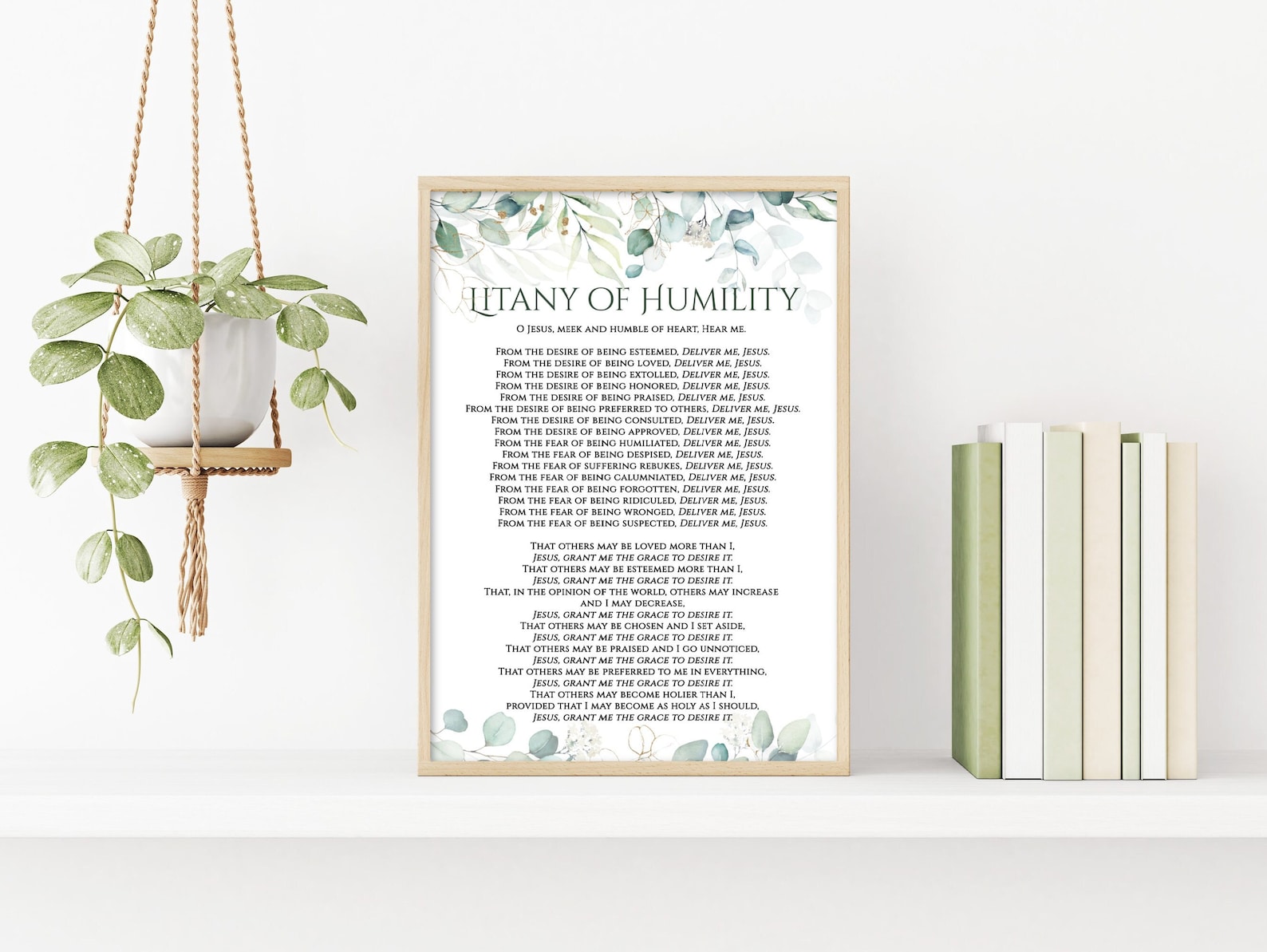 Litany of Humility Prayer Printable, Humility Prayer Print, Deliver Me ...