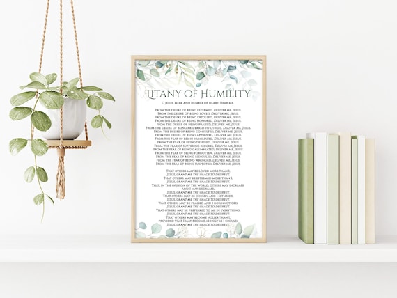 Litany of Humility Prayer Printable Humility Prayer Print | Etsy UK