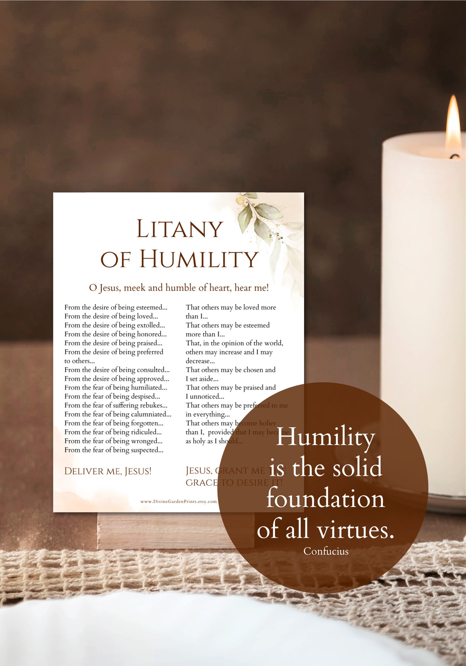 Litany of Humility Prayer Guided Journaling Ebook, Humility Prayer ...