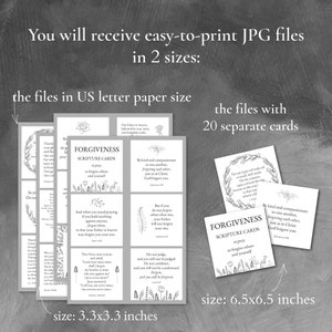 Forgiveness Scripture Cards Printable, Forgive Bible Verse Cards ...