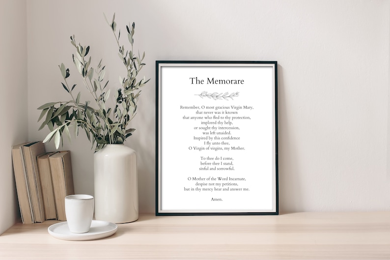 The Memorare Prayer Printable, Memorare to the Blessed Virgin Mary ...