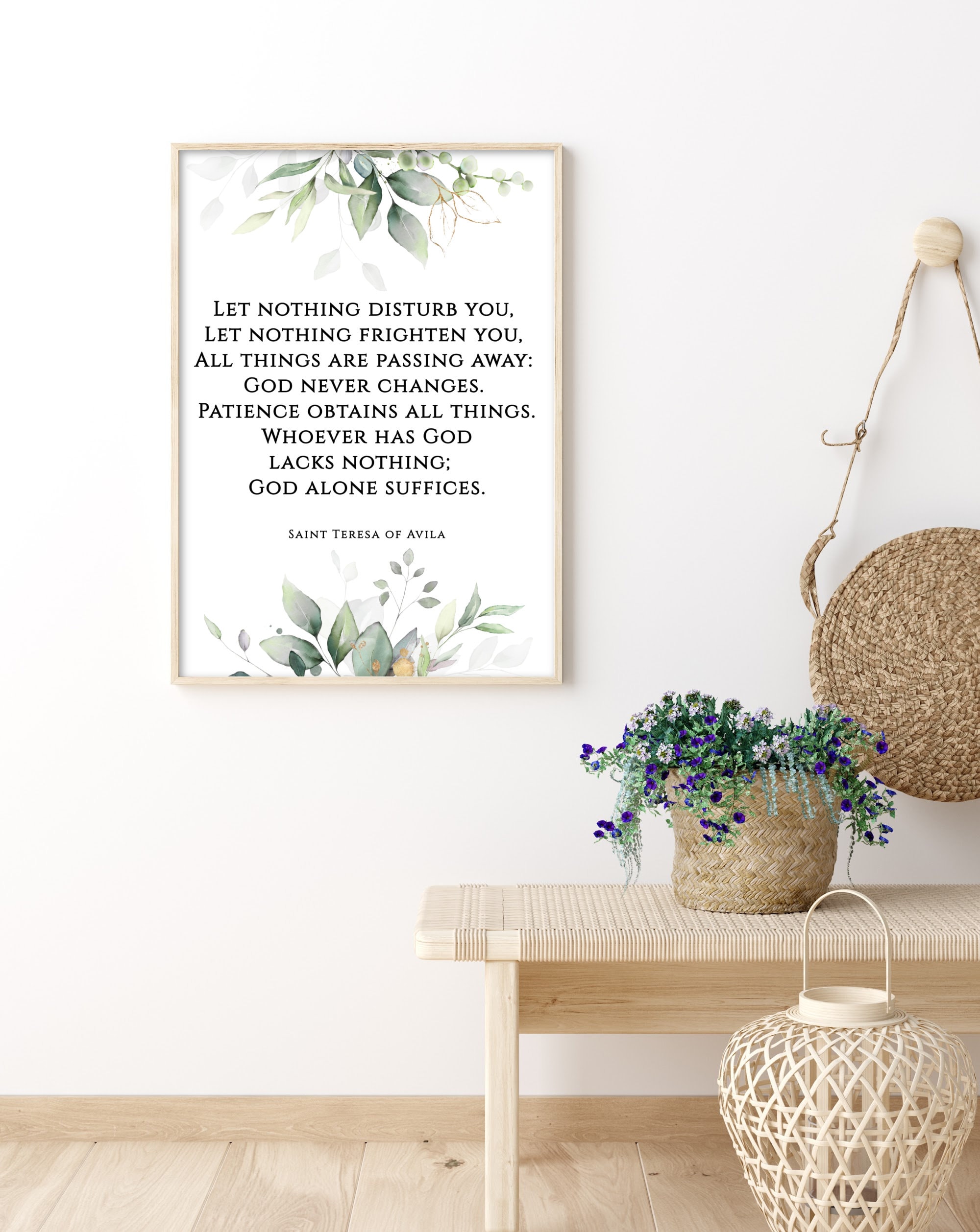 Let Nothing Disturb You Prayer Printable, St Teresa of Avila Prayer ...