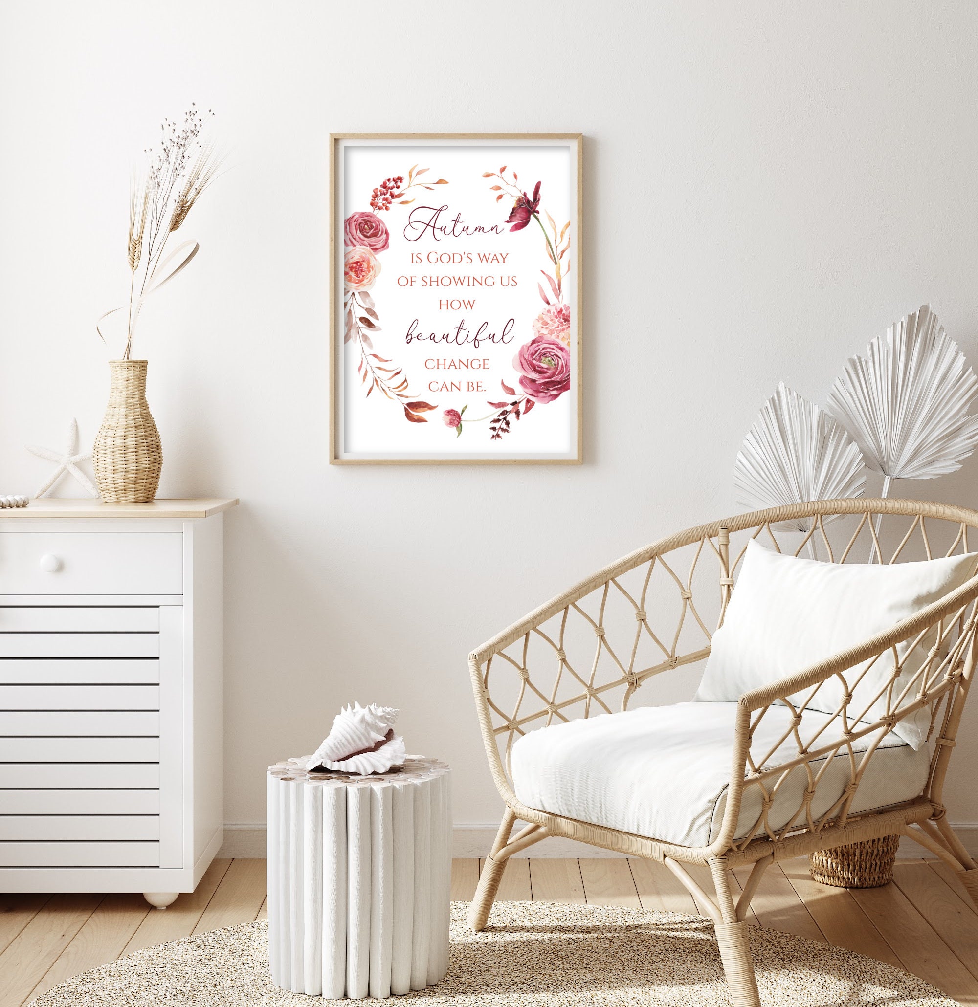 Autumn is God's Way of Showing Us Print, Christian Fall Decor ...