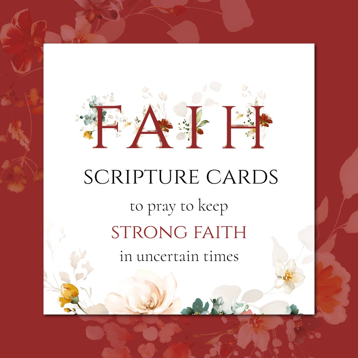 FAITH Scripture Cards Printable, Faith Bible Verse Cards, Faith ...