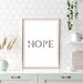 Hope Wall Art Print, Hope Printable Wall Art, Hope Wall Decor, Hope ...