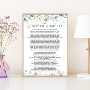 Litany of Humility Prayer Printable, Humility Prayer Print, Deliver Me ...