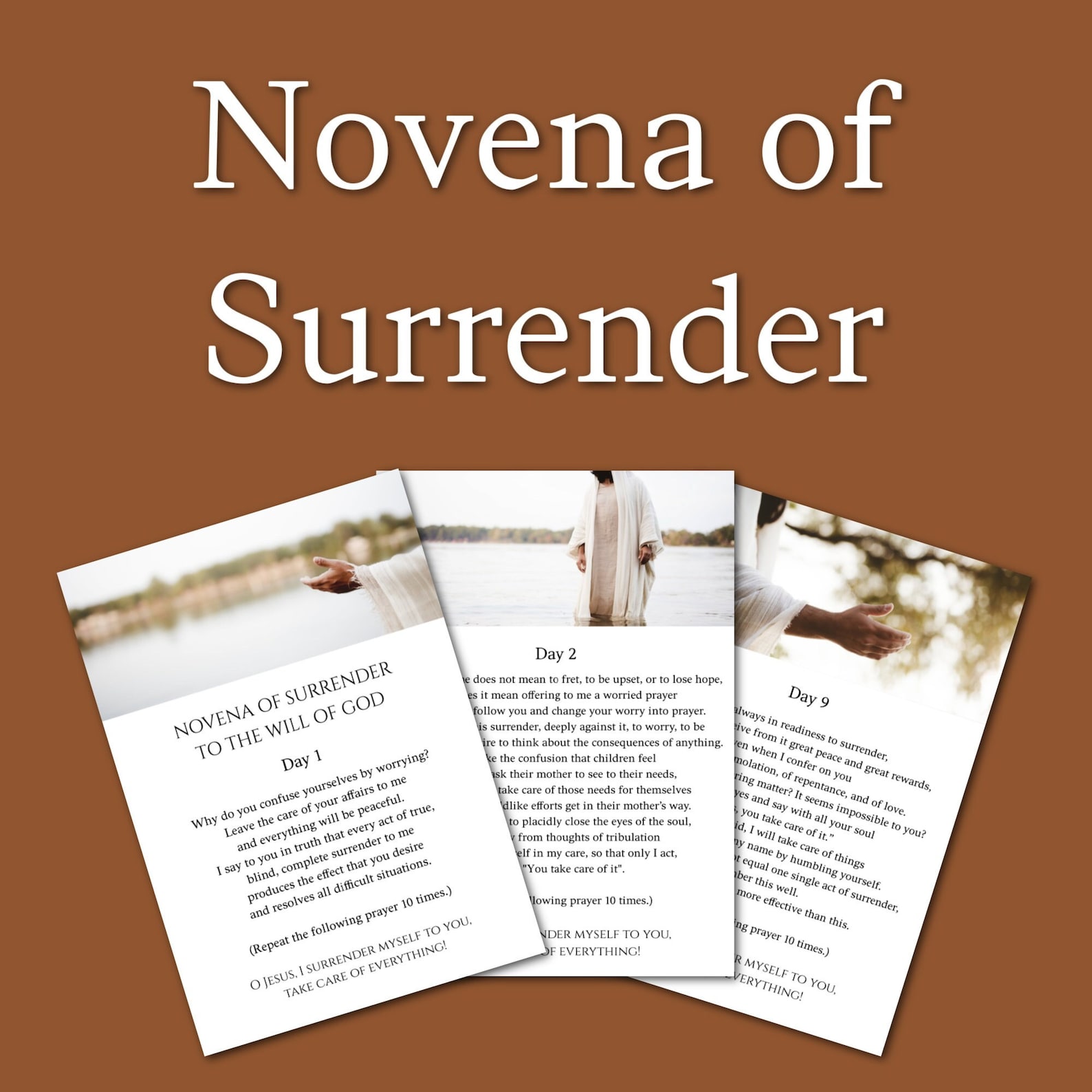 Novena of Surrender Prayer Cards Printable, Surrender Prayer, the ...