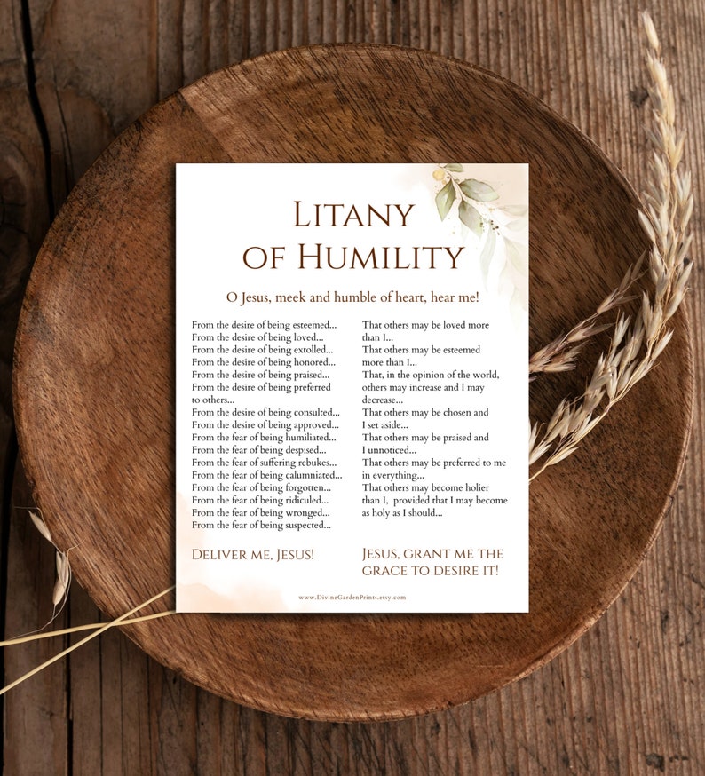 Litany of Humility Prayer Guided Journaling Ebook Humility - Etsy