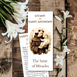 Litany to St. Anthony Printable, St. Anthony of Padua Prayer, St ...