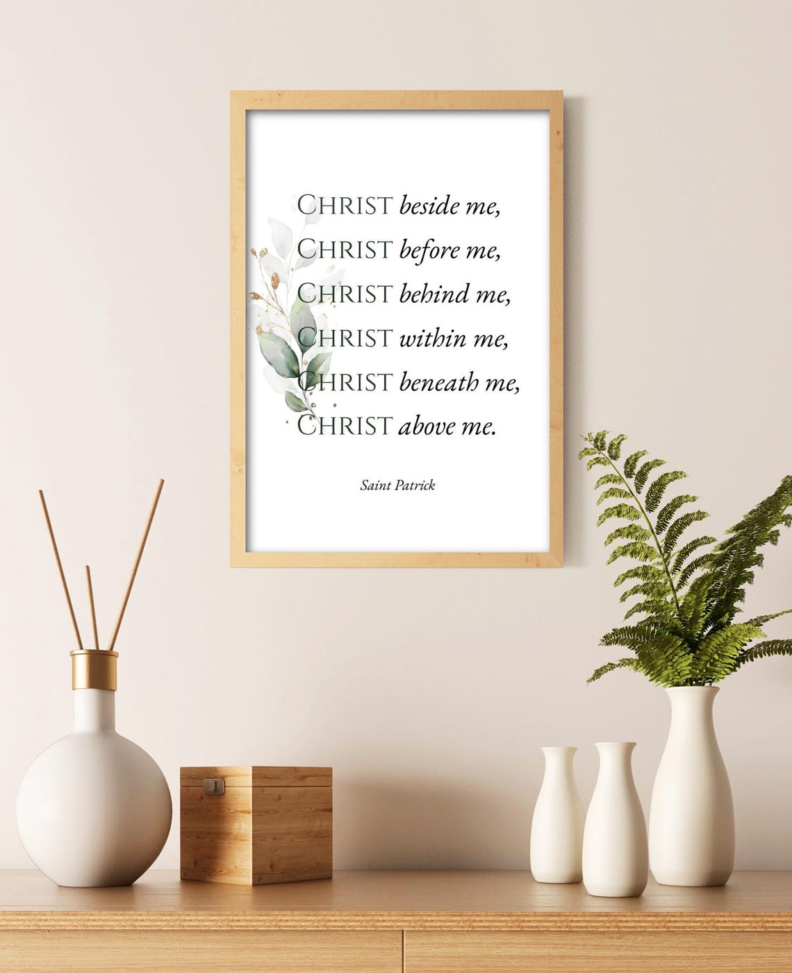 Christ With Me Prayer Printable, St Patrick Breastplate Prayer Digital ...