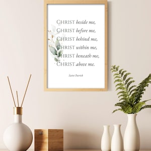 Christ With Me Prayer Printable, St Patrick Breastplate Prayer Digital ...