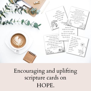 HOPE Scripture Cards Printable, HOPE Bible Verse Cards, Encouraging ...