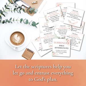 Surrender Bible Verses Cards, Bible Affirmations, Surrender Scripture ...