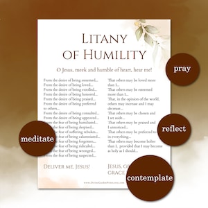 Litany of Humility Prayer Guided Journaling Ebook, Humility Prayer ...