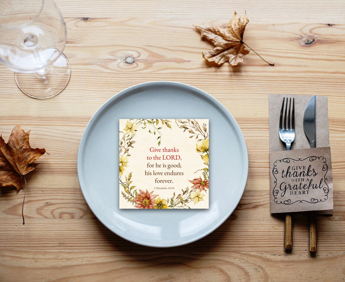 THANKSGIVING Scripture Cards Printable, Thanksgiving Bible Verse Cards ...