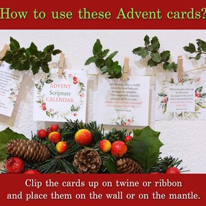 Advent Scripture Calendar Printable, Advent Calendar DIY, Christmas ...