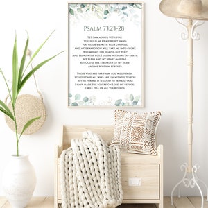 Psalm 73:23-28 Printable, Psalm 73 Wall Art, I Am Always With You, 73rd ...