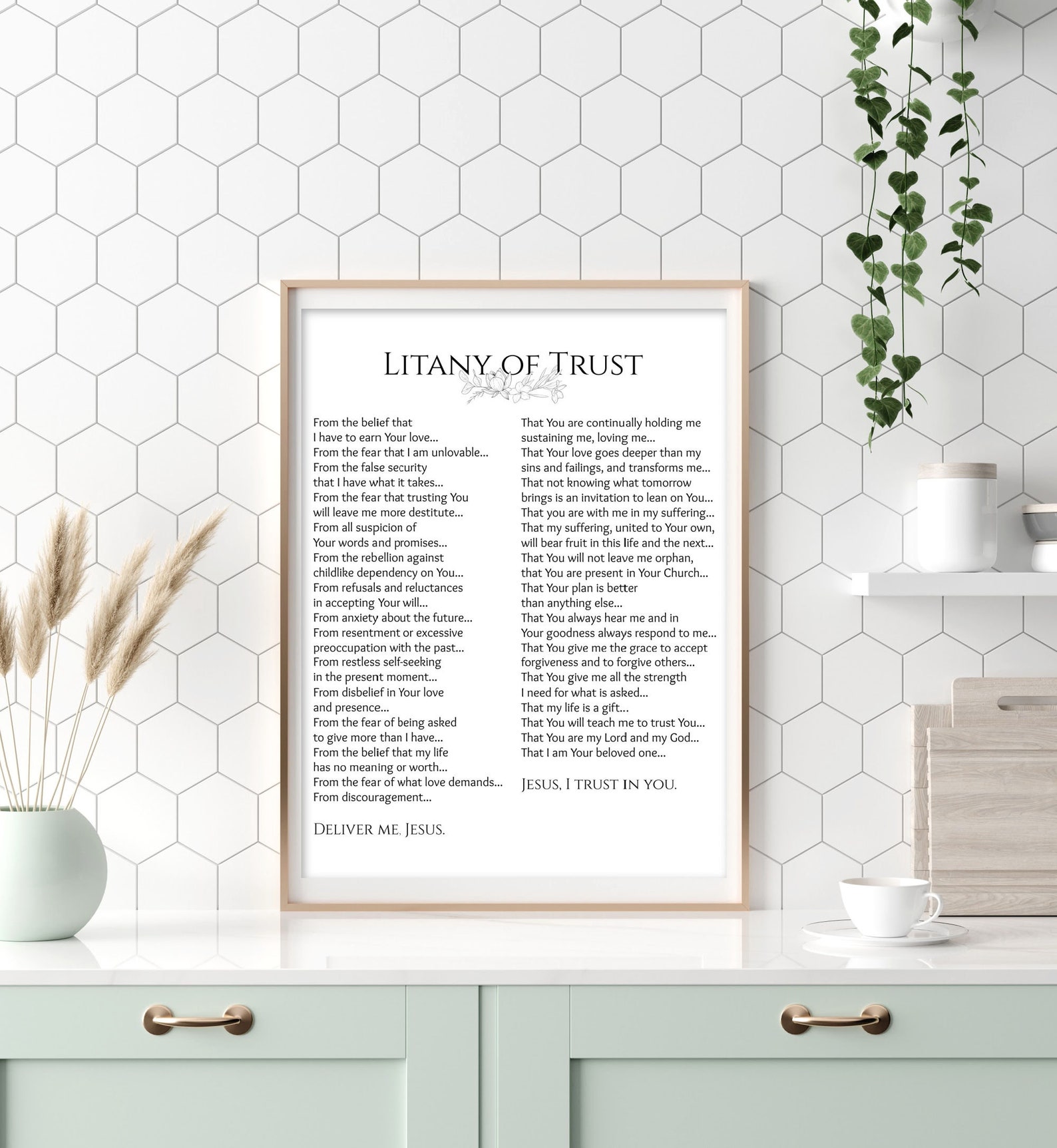 Litany of Trust Prayer Printable, Jesus I Trust in You Prayer Print ...