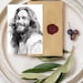 Jesus Portrait Greeting Card Printable, Jesus Christ Greeting Card ...