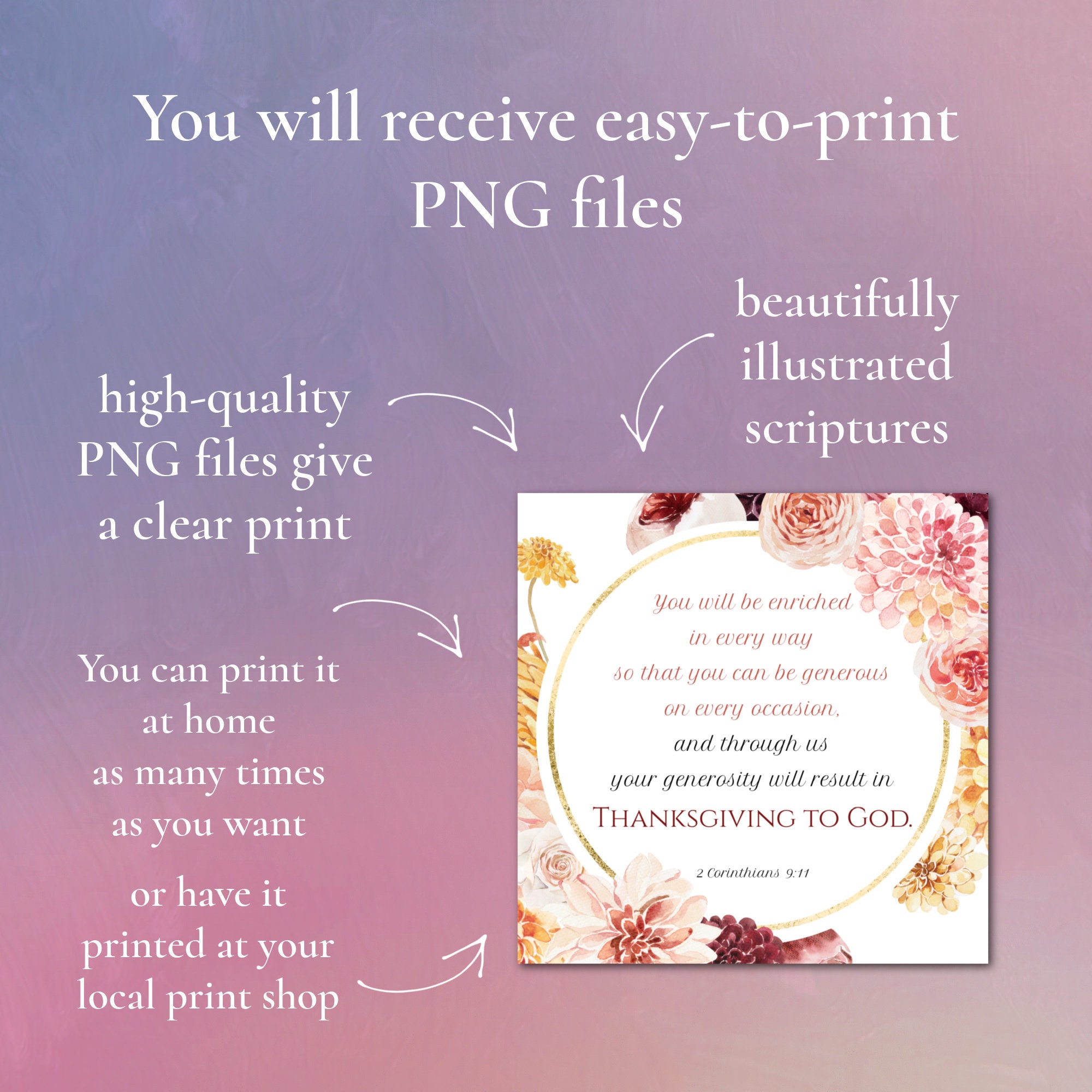 GRATEFUL Scripture Cards Printable, Fall Scripture Cards, Gratitude ...