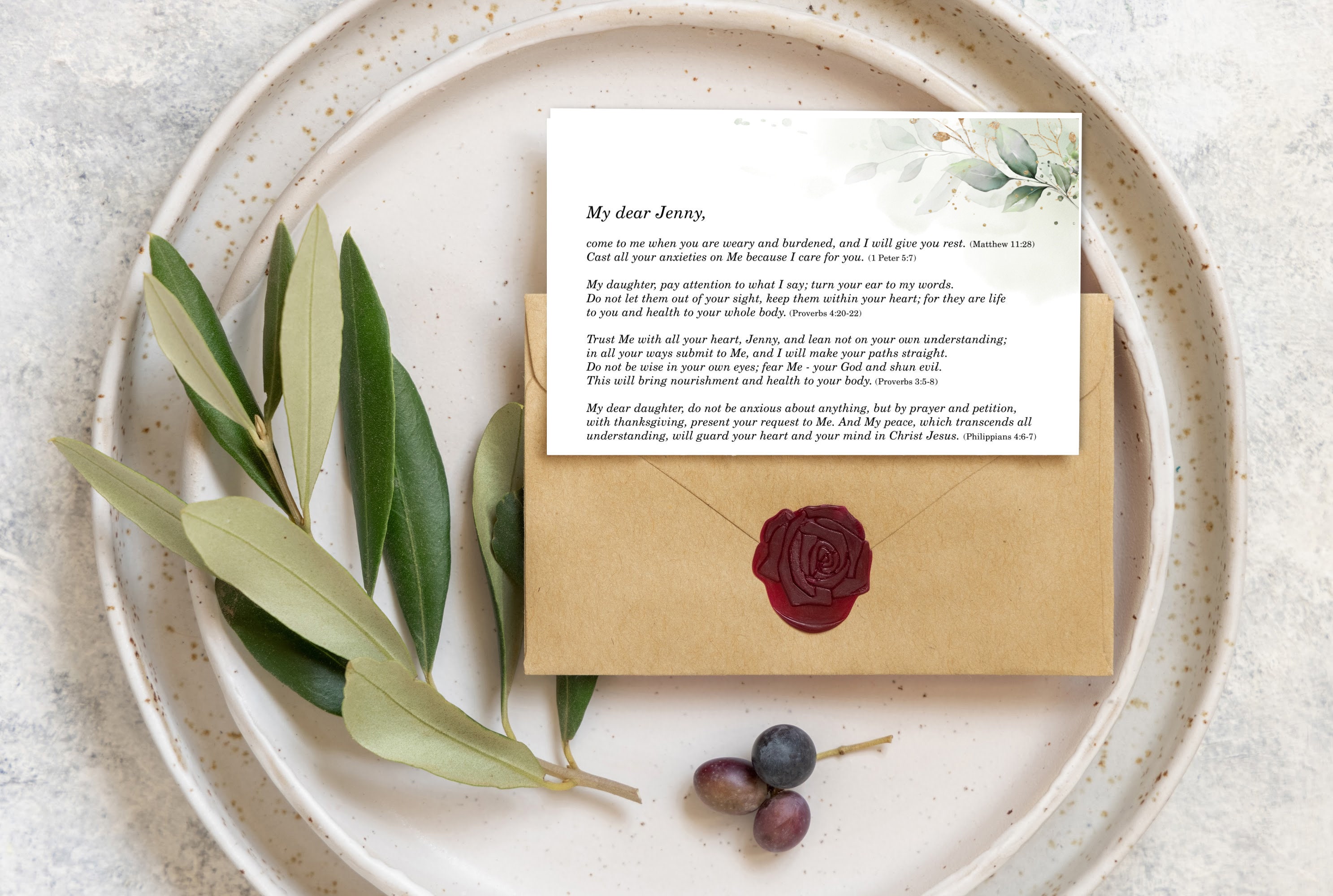 Personalized God's Healing Letter Printable, Personalized Scripture ...