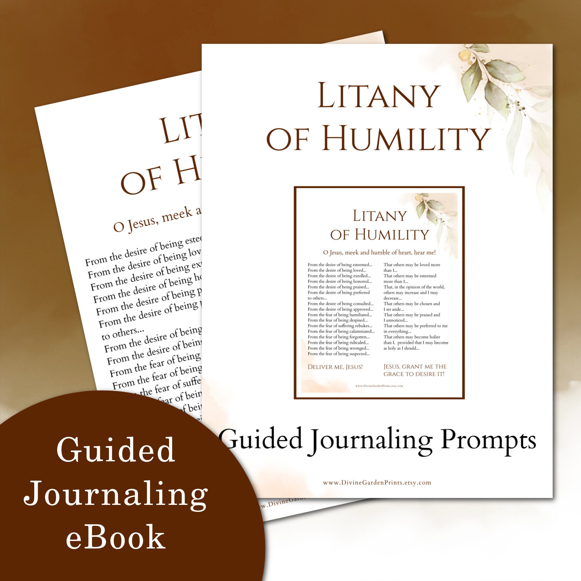 Litany of Humility Prayer Guided Journaling Ebook, Humility Prayer ...