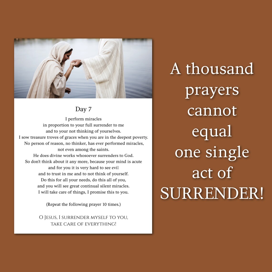 Novena of Surrender Prayer Cards Printable, Surrender Prayer, the ...