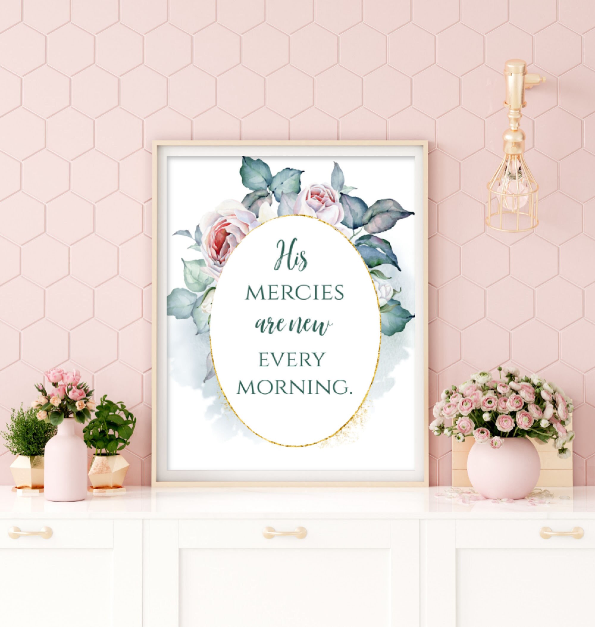 His Mercies Are New Every Day Printable Wall Art, Lamentations 3 23 ...