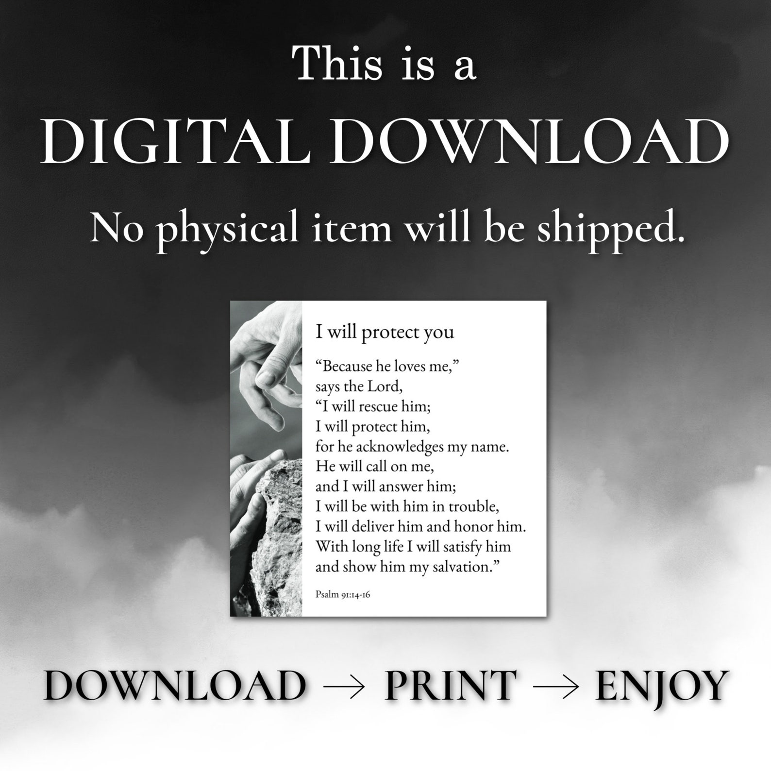 God's Protection Scripture Cards Printable, God's Protection Bible ...