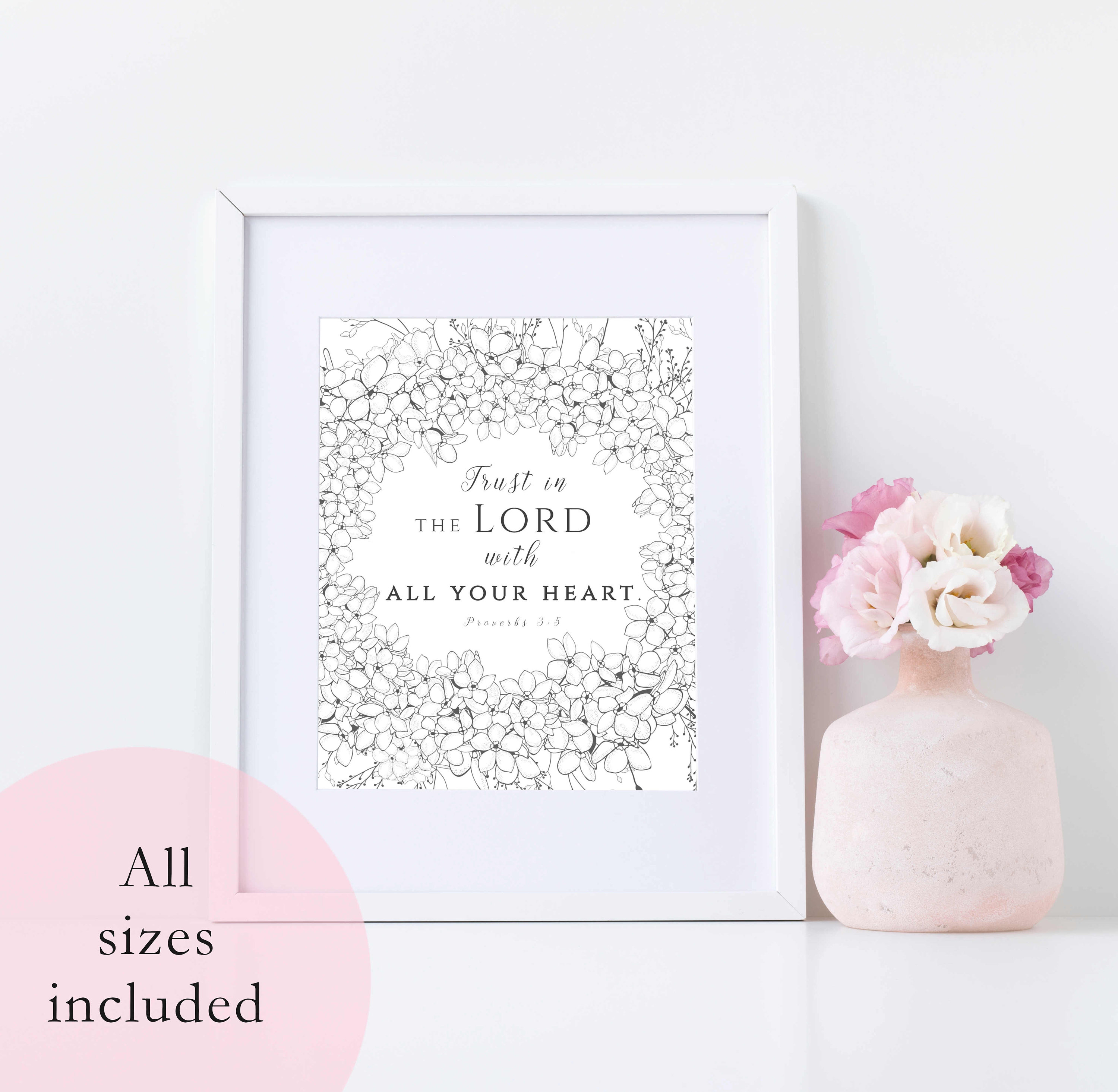 Trust in the Lord With All Your Heart Printable, Proverbs 3:5 ...