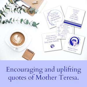 Mother Teresa Quotes Cards Printable, St Teresa of Calcutta Quote Cards ...