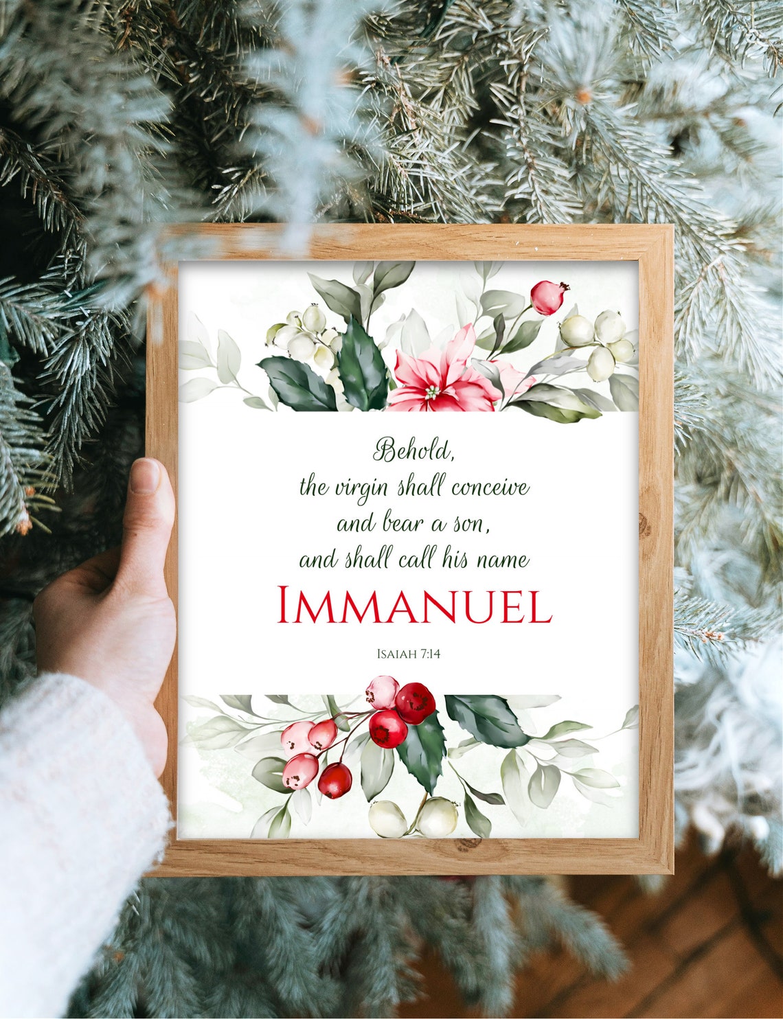 Isaiah 7:14 ESV Wall Art Printable, Christmas Printable Wall Art ...