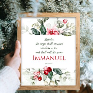 Isaiah 7:14 ESV Wall Art Printable, Christmas Printable Wall Art ...